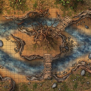 Flooding Ravine Dnd RPG Battlemap 39x22 - Etsy