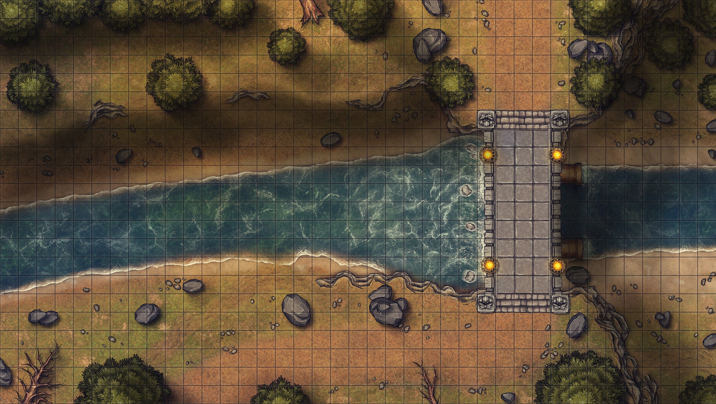 Dnd River Battlemaps Pack - Etsy