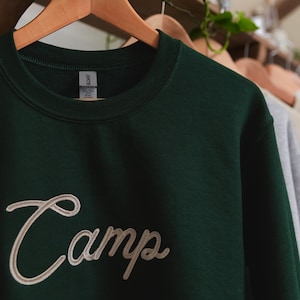Embroidered Camping Sweatshirt - Outdoor Clothing - Hiking Sweatshirt ...