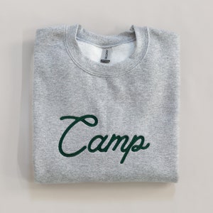 Embroidered Camping Sweatshirt - Outdoor Clothing - Hiking Sweatshirt ...