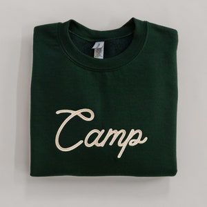 Embroidered Camping Sweatshirt - Outdoor Clothing - Hiking Sweatshirt ...
