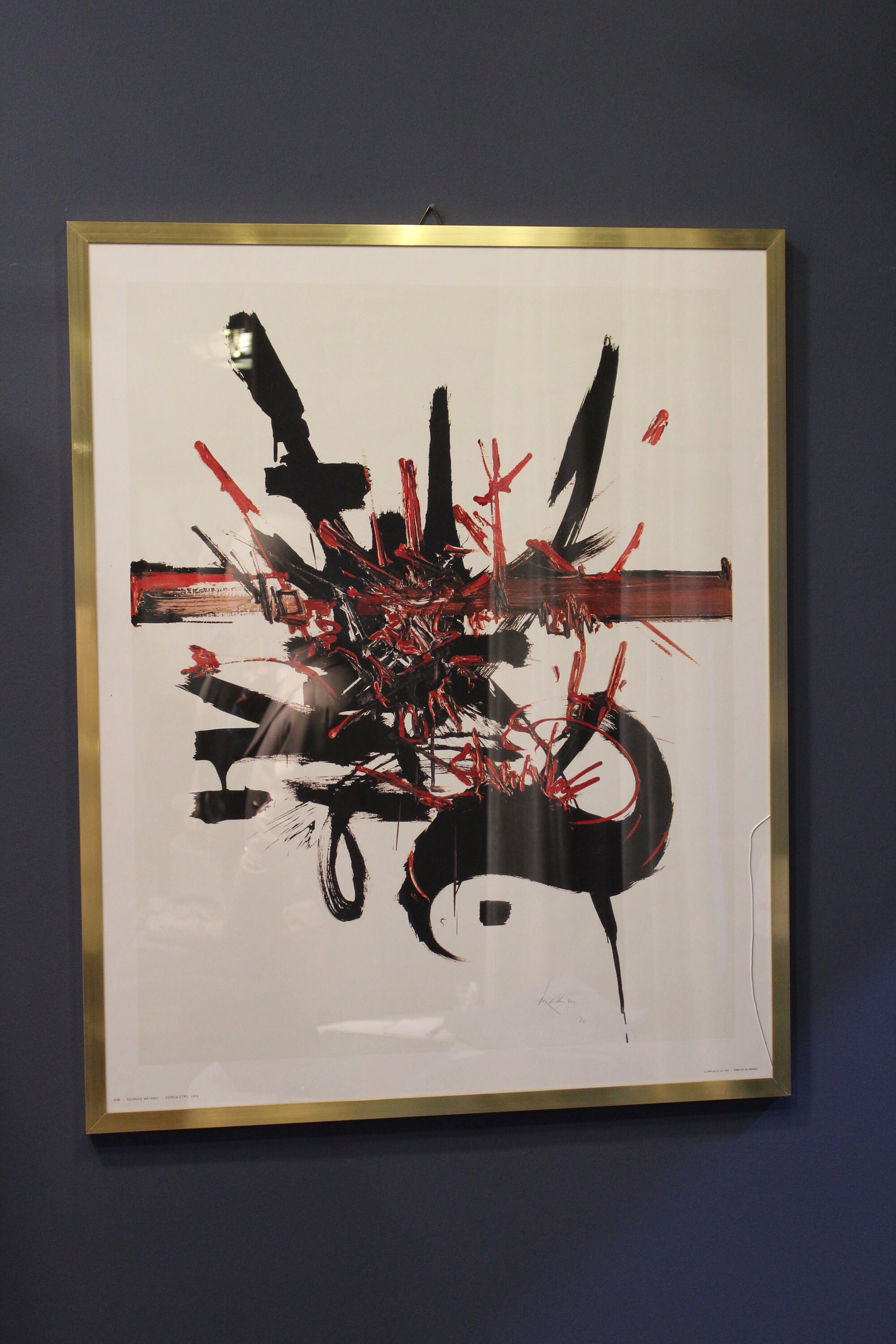 French Lithograph by Georges Mathieu 1970s - Etsy