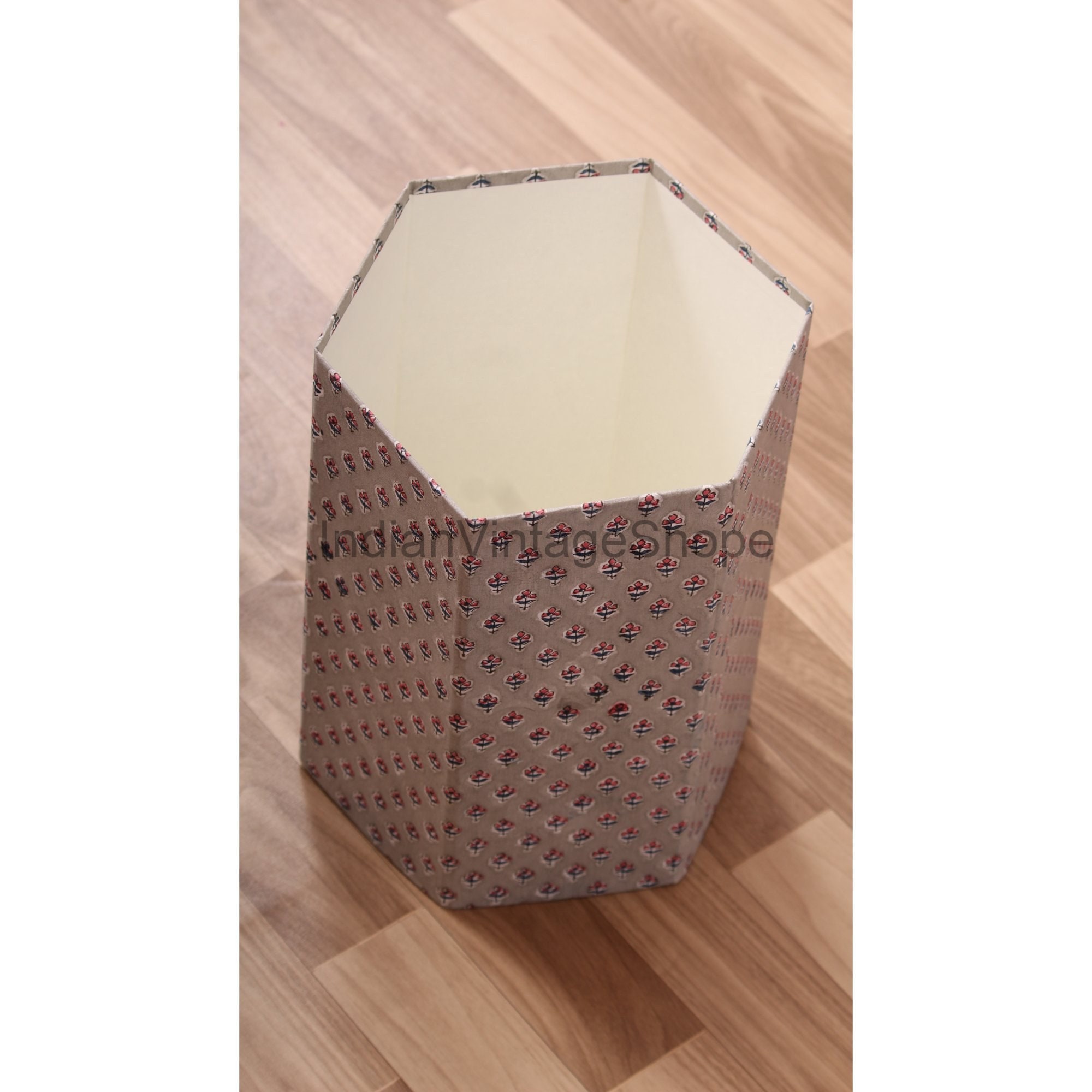 Handmade Waste Paper Bin /card Board Trash Can /beautiful Printed ...