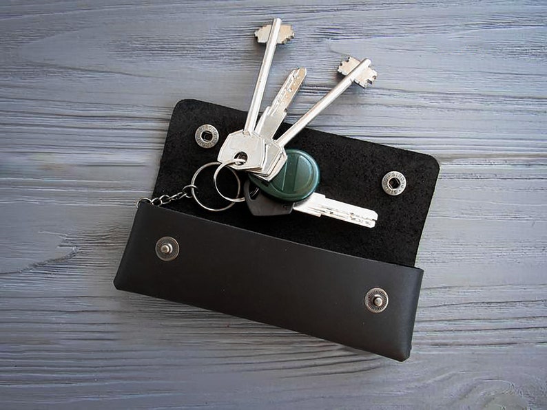 Compact Leather Key Organizer Elegant Handmade Leather Key - Etsy