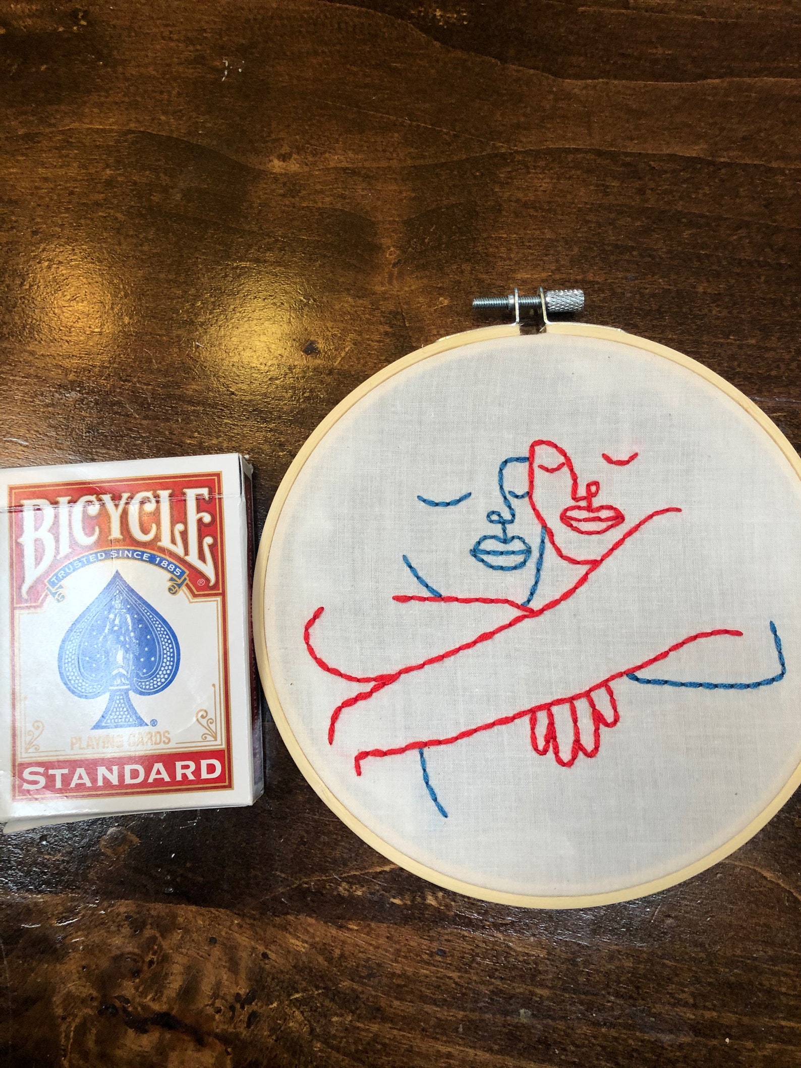 Hand Embroidered 6in Hoop Wall Decoration - Etsy