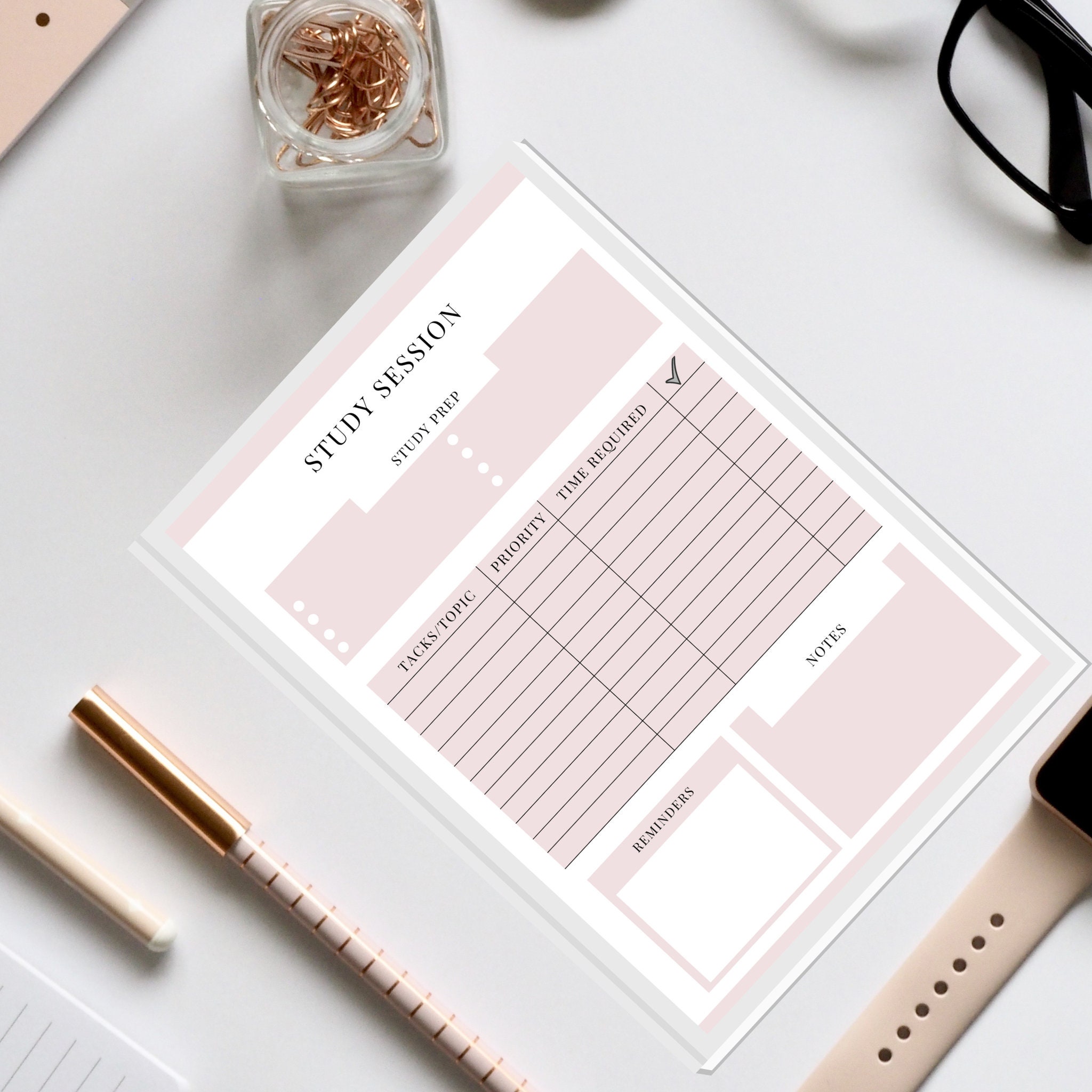 Study Planner Printable, Student Organizer, Study Journal, Daily Study ...