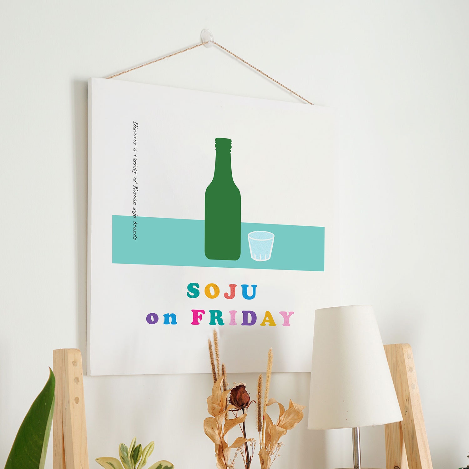 Korean Soju Art Print / Korean Art Wall / Korean Soju Digital - Etsy