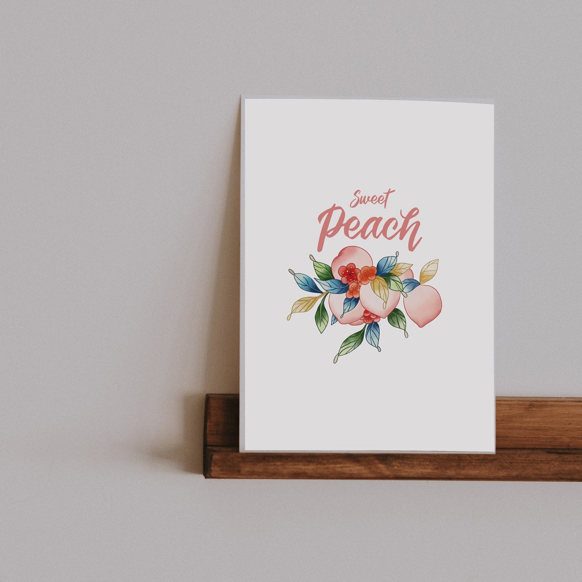 Korean Peach Art / Peach Poster / Fruit Poster / Art Print / - Etsy