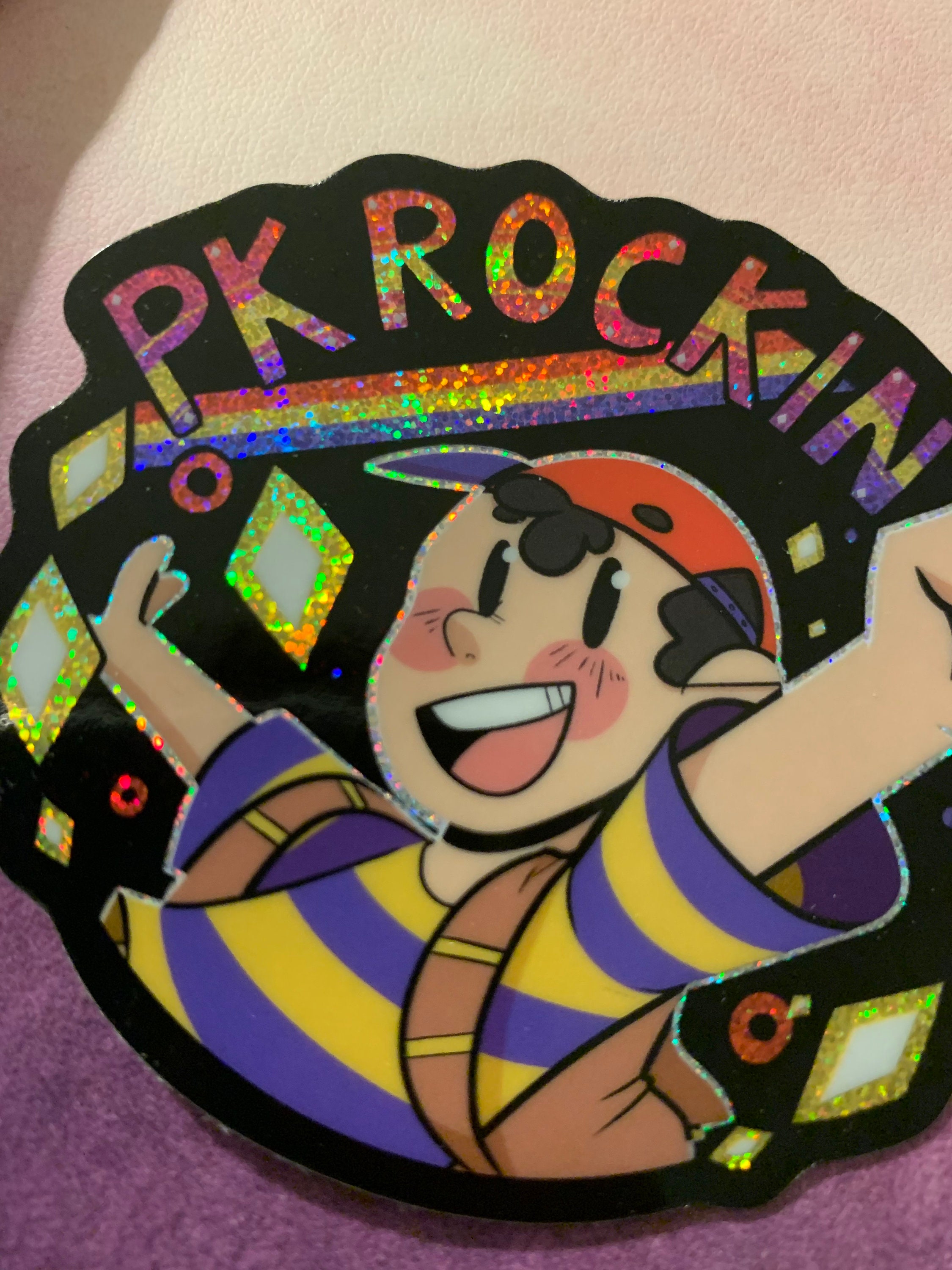 PK Rockin Earthbound Glitter Sticker | Etsy