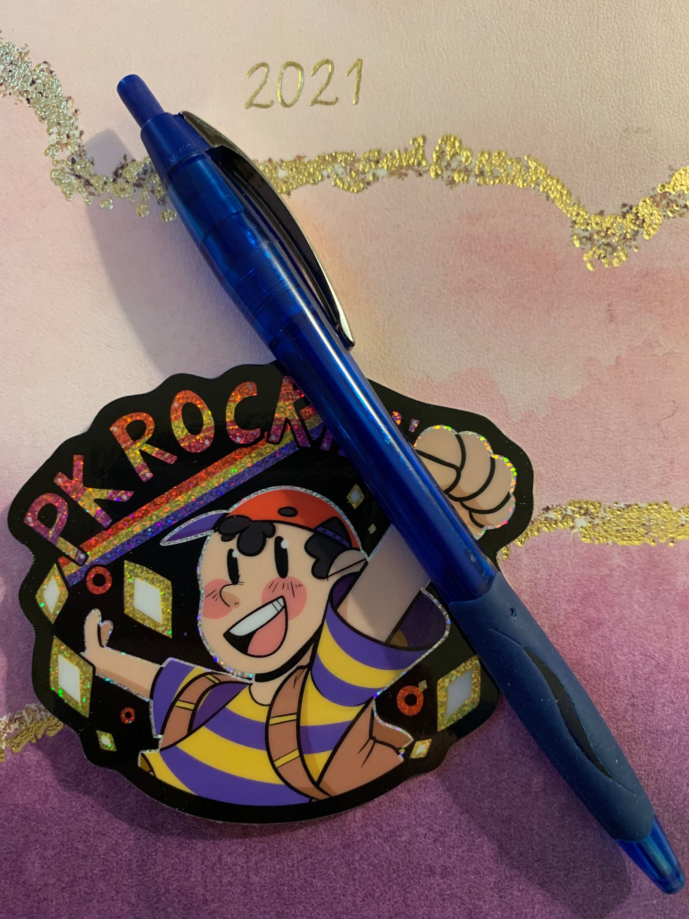 PK Rockin Earthbound Glitter Sticker - Etsy