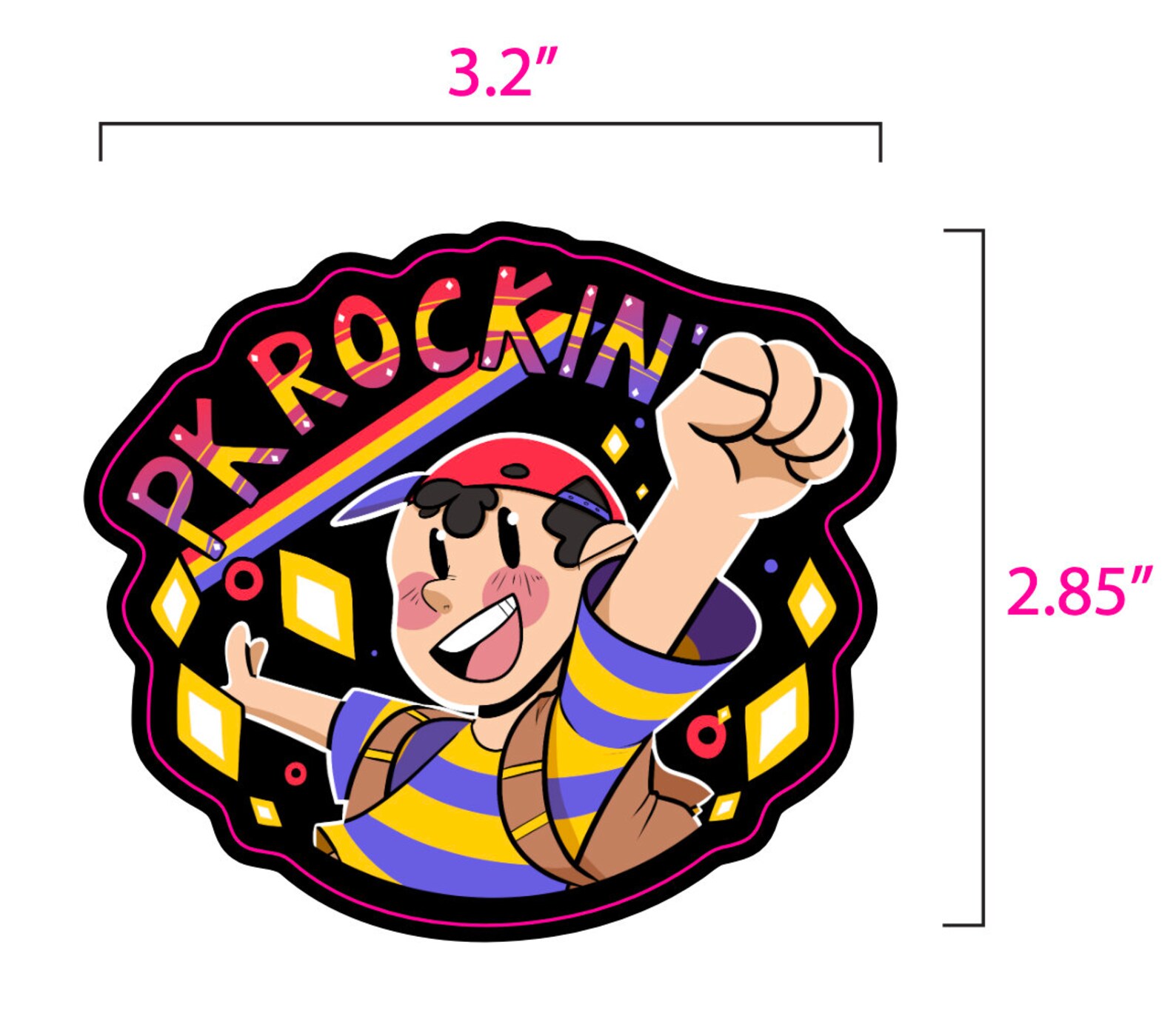 PK Rockin Earthbound Glitter Sticker - Etsy
