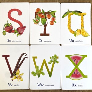 Veggie/fruit ALPHABET Card Set - Etsy