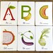 Veggie/fruit ALPHABET Card Set - Etsy