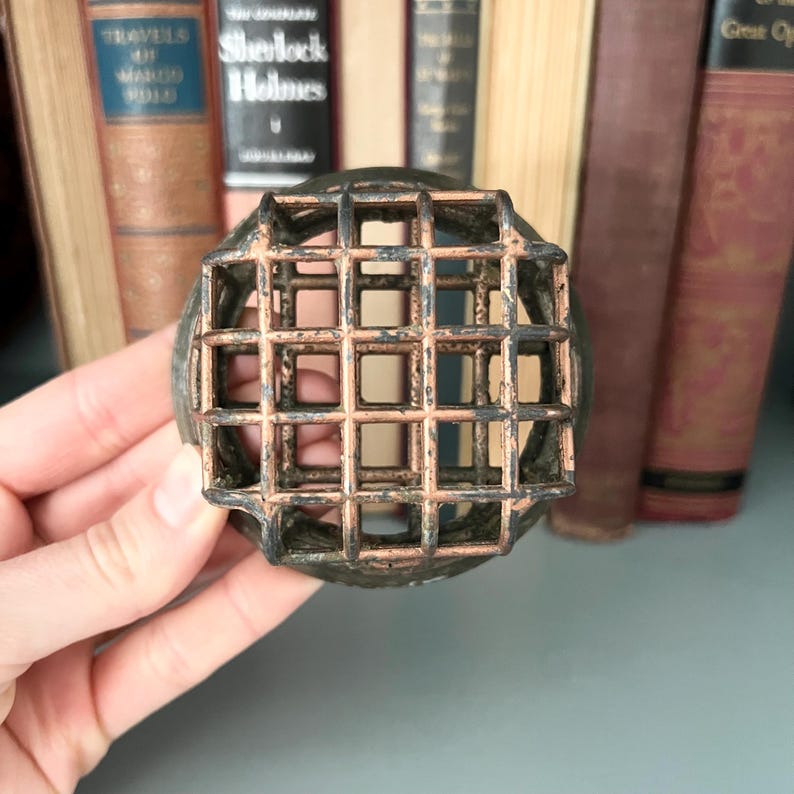 Vintage Glass Flower Frogs | Copper Metal Flower Frog - Etsy