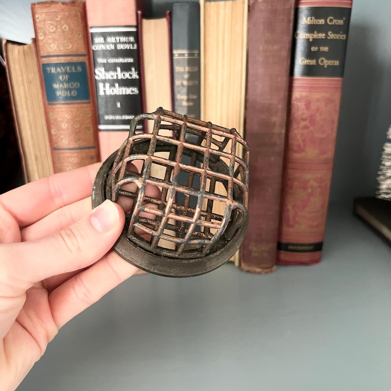 Vintage Glass Flower Frogs | Copper Metal Flower Frog - Etsy