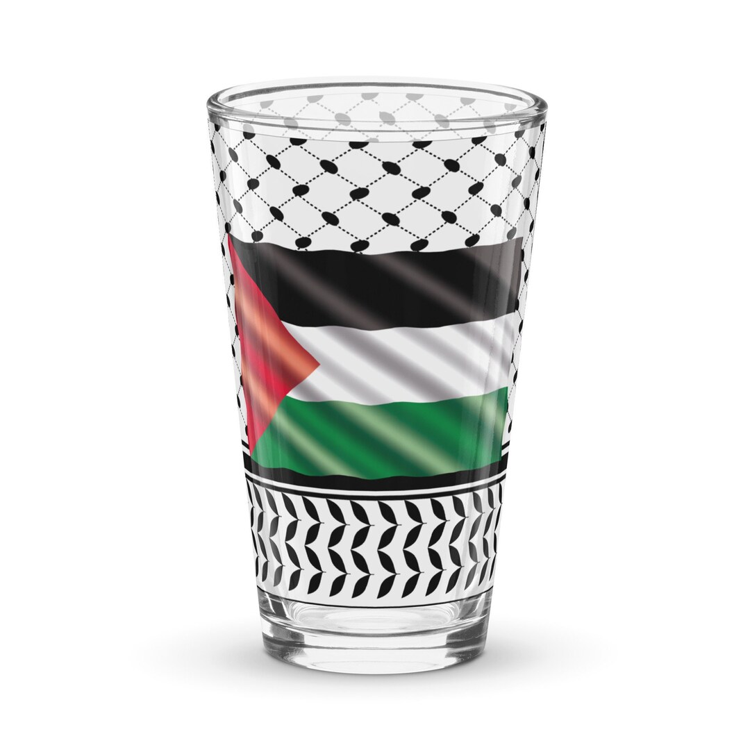 Free Palestine Map Flag Shaker Pint Glass Freepalestine I - Etsy
