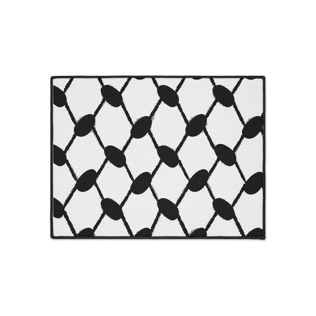 Keffiyeh Themed Mat, Palestine Home Decor, Arab Kitchen Rug, Indoor ...