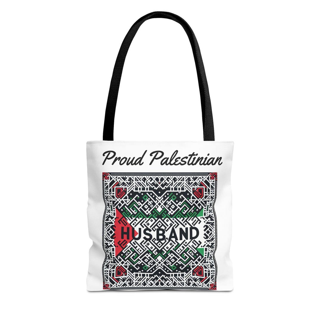 Proud Palestinian Husband Keffiyeh Tote Bag, Eco-friendly Canvas Bag ...