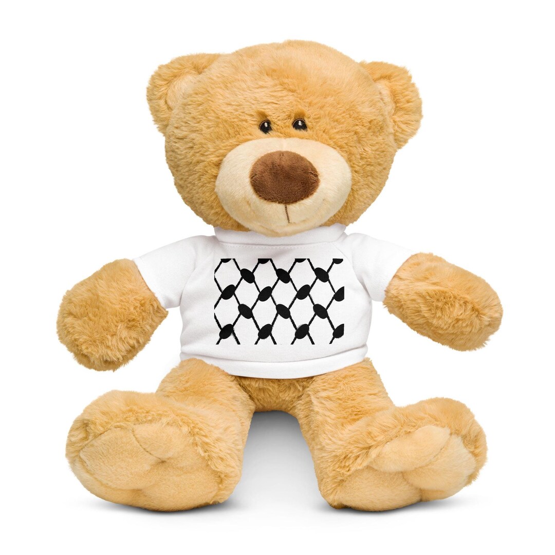 Stand With Palestine Teddy Bear With T-shirt Ceasefire Now Palestinian ...