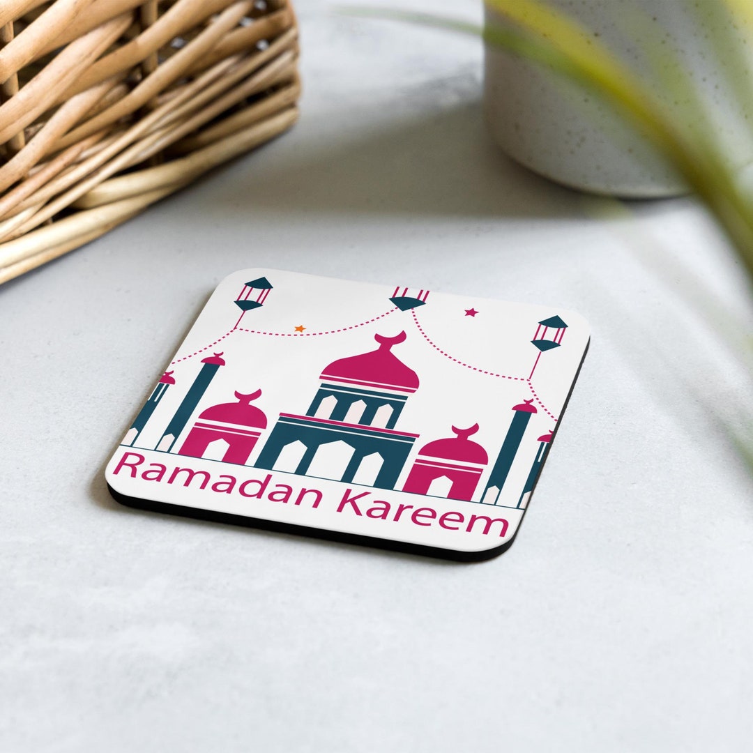 Islamic Ramadan Coasters With Masjid Al-nabawi Design Elegant ...