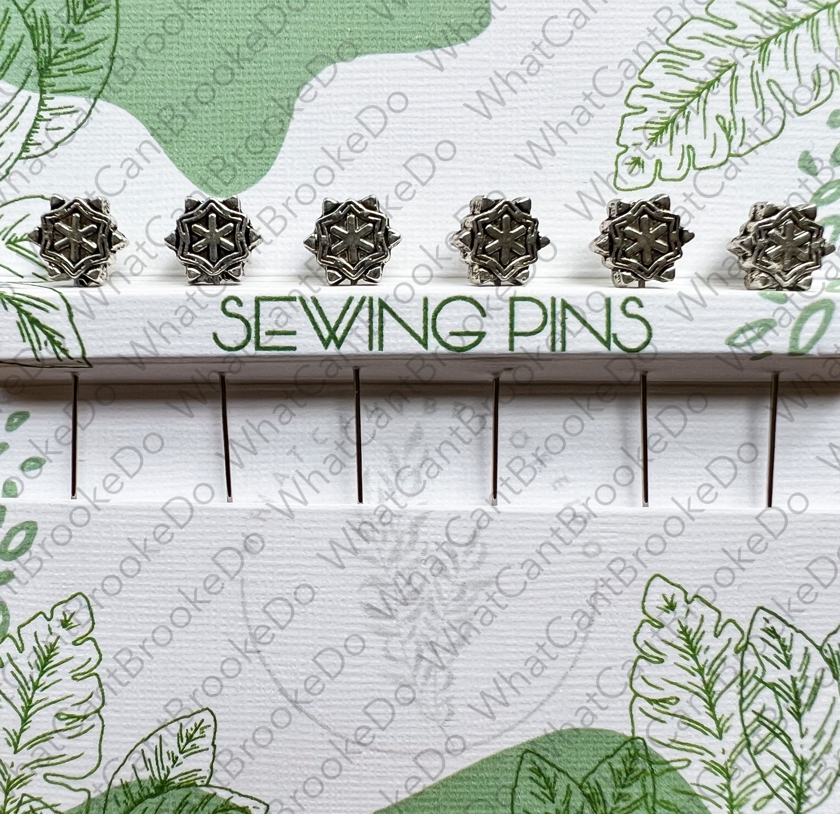 Decorative Snowflake Sewing and Quilting Pins - Cross Stitch Marking ...