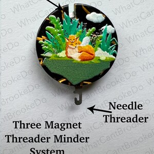 3-in-1 Needle Threader With Minder and Thread Cutter Mama Fox Sewing Tools Hand Embroidery ...