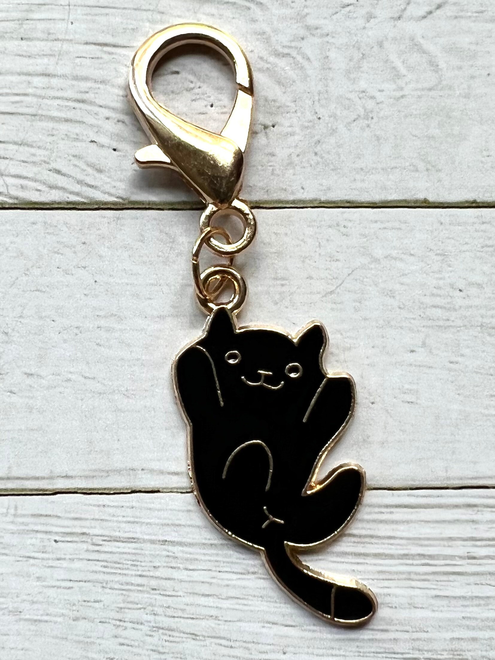 Cat Crochet Stitch Markers Set of 3 Pieces Silly Black | Etsy