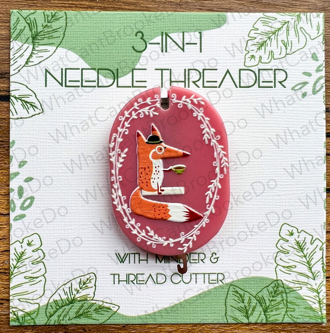 3-in-1 Needle Threader With Minder and Thread Cutter - Fox - Sewing ...