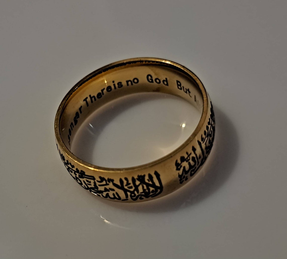 Islamic Shahada Ring for Men Women Jewellery Gift - Etsy