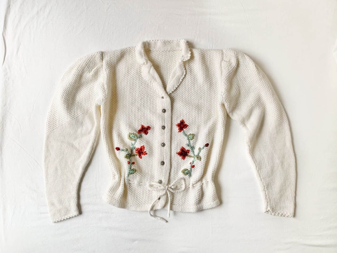 Vintage Balloon Sleeves Cardigan Size Small/medium - Etsy
