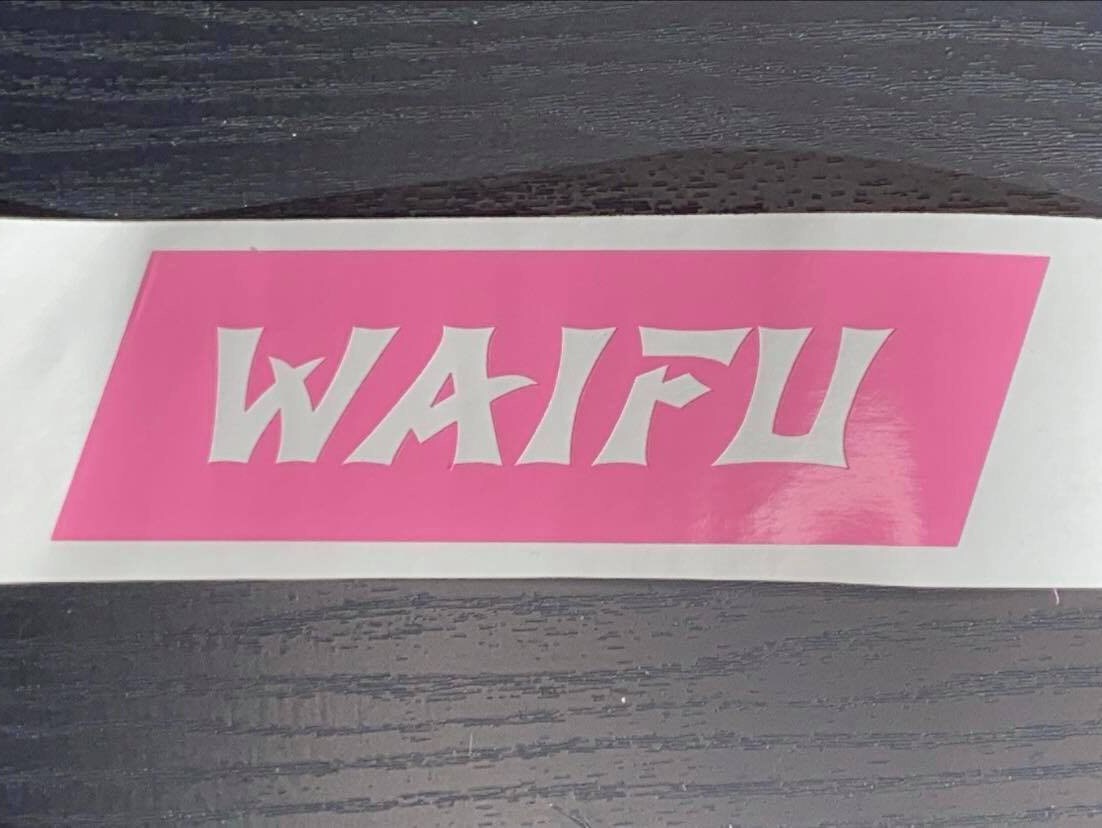 Waifu Vinyl Decal Kawaii Anime Etsy