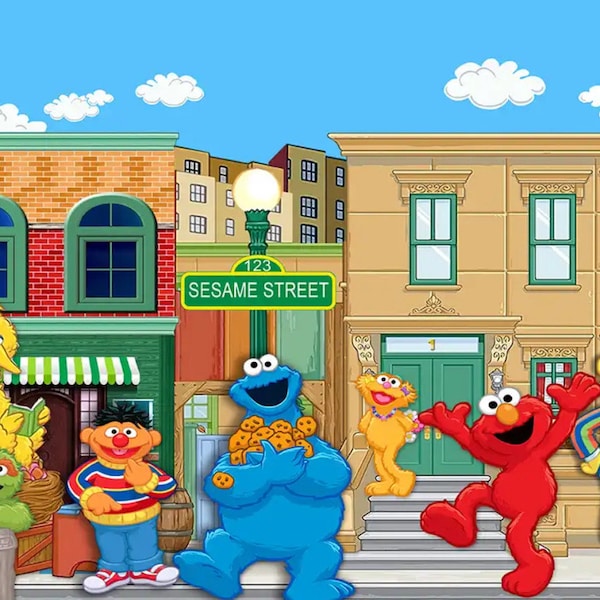 Sesame Street Backdrop - Etsy