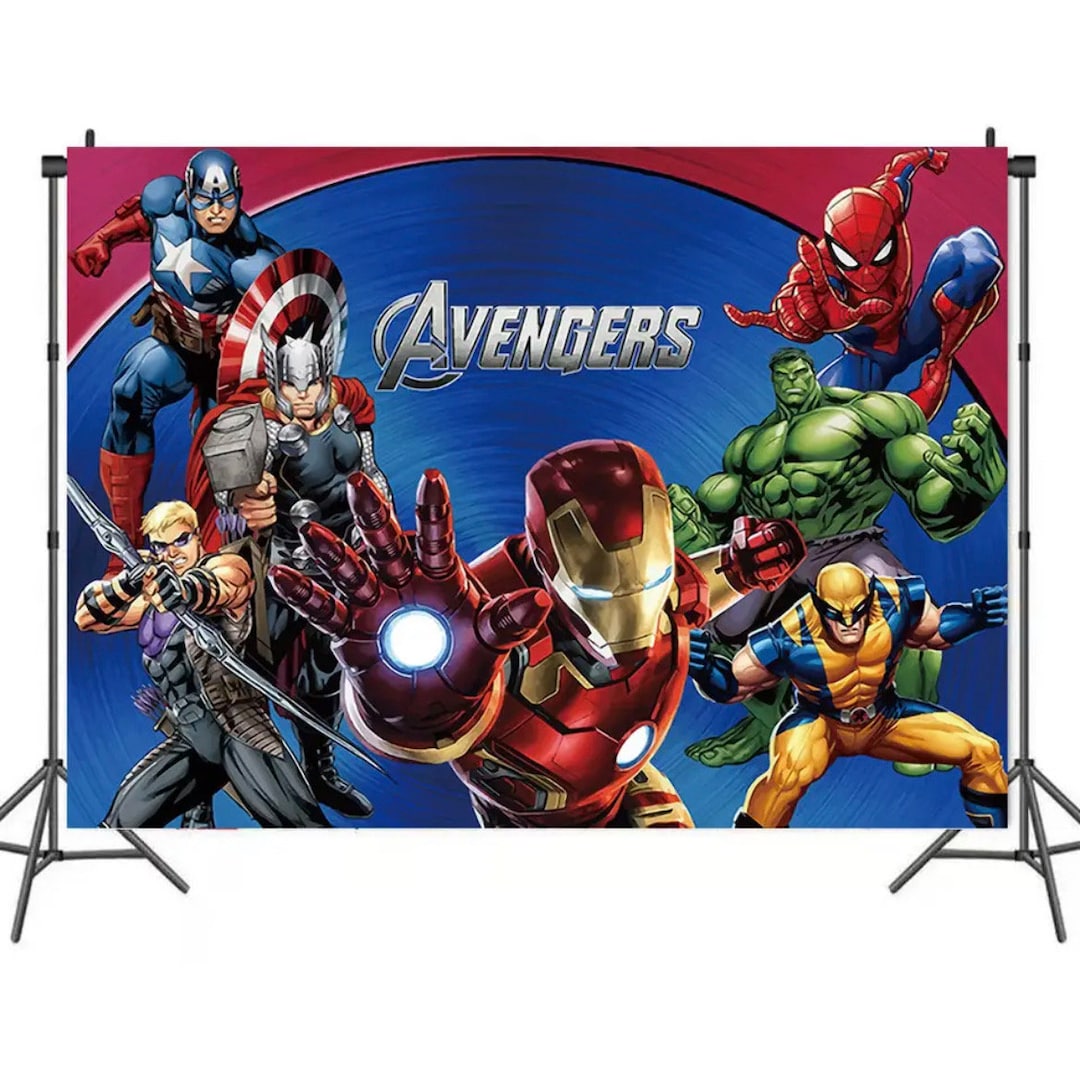 7ftx5ft Vinyl AVENGERS Birthday and Photography Backdrop - Etsy