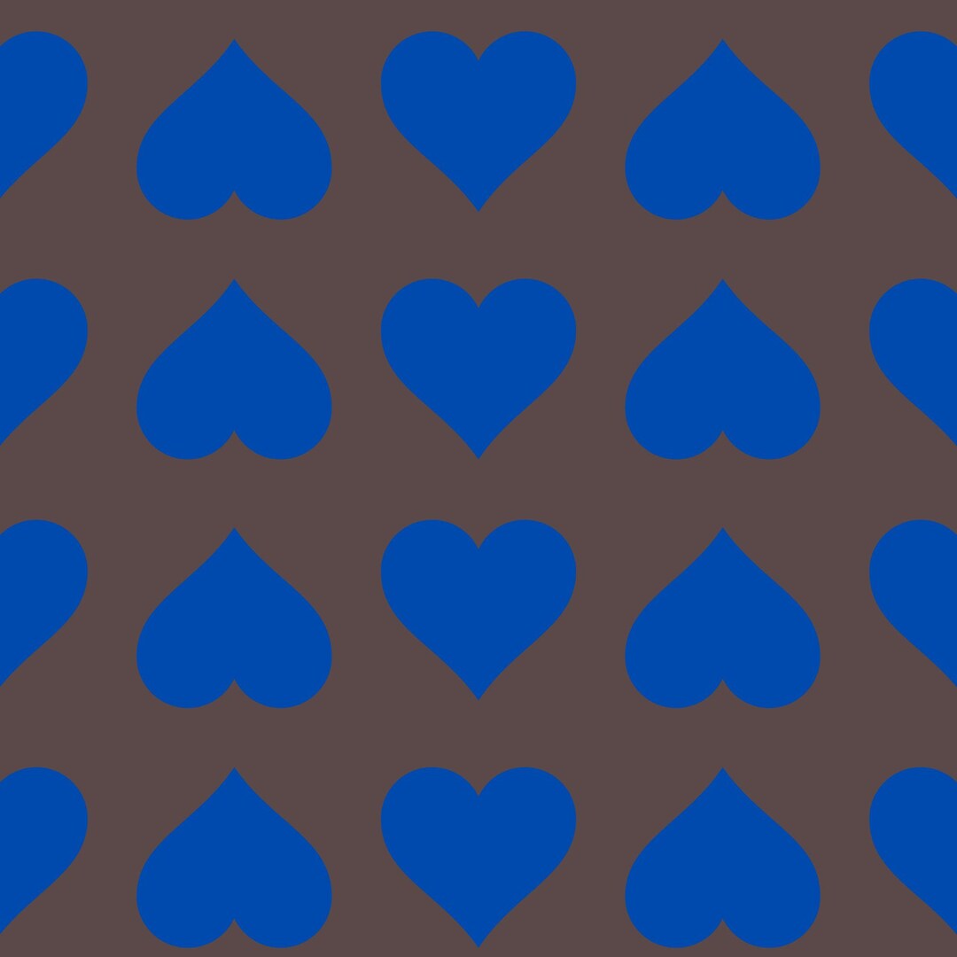 Blue Hearts Valentines Seamless Repeat Pattern for Commercial Use ...