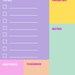 Printable Daily Planner Color Block A4 - Instant PDF Download - Fun ...