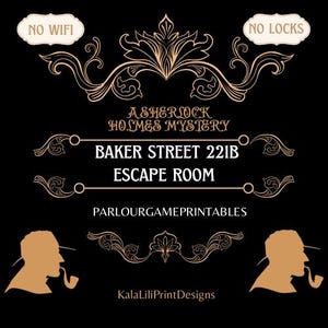 Baker St 221b ESCAPE ROOM Printable -- Instant PDF Download - A ...