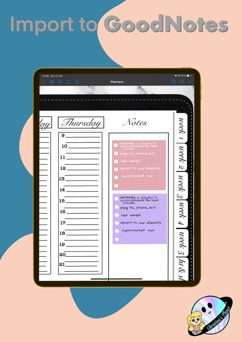 6 Digital Ruler Sticky Notes Stickers, iPad Sticky Note, Goodnotes ...