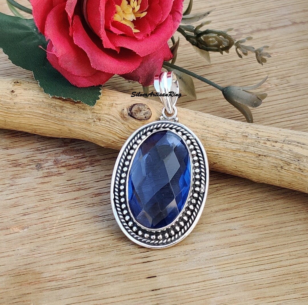 Iolite Pendant, Iolite Jewelry, 925 Sterling Silver Pendant, Women ...