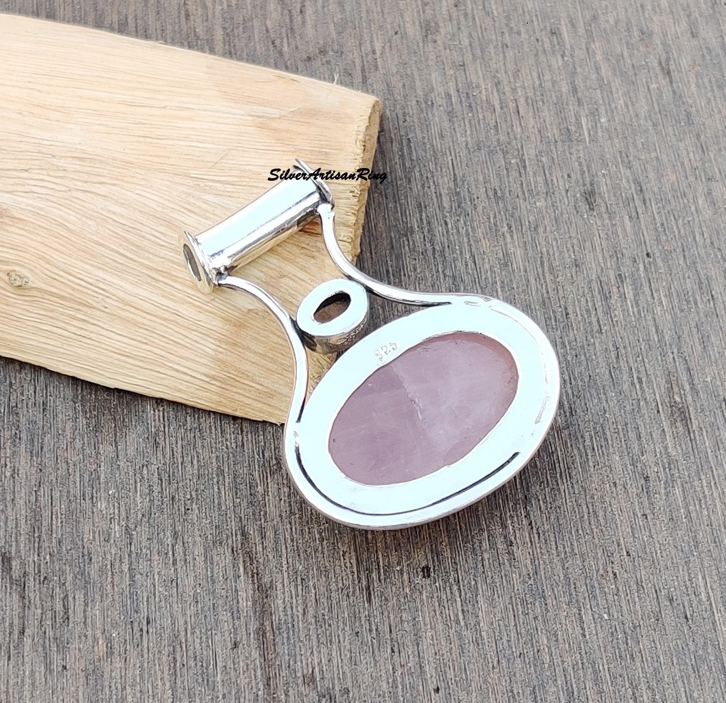 Rose Quartz Pendent~ Unique Beautiful Designer Pendent~ Charm Pendent ...