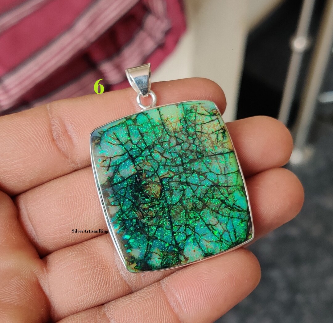 Monarch Opal Gemstone* Natural Monarch Opal* 925 Sterling Silver* Blue ...