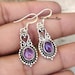 Amethyst Earring 925 Silver Earring gemstone Earring - Etsy