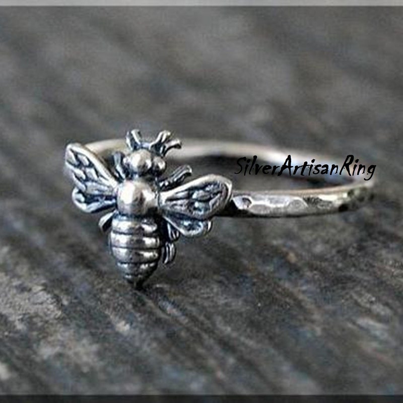 Silver Bee Ring - Etsy