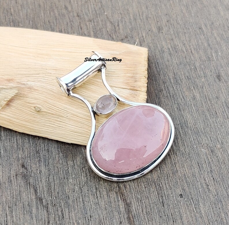 Rose Quartz Pendent~ Unique Beautiful Designer Pendent~ Charm Pendent ...