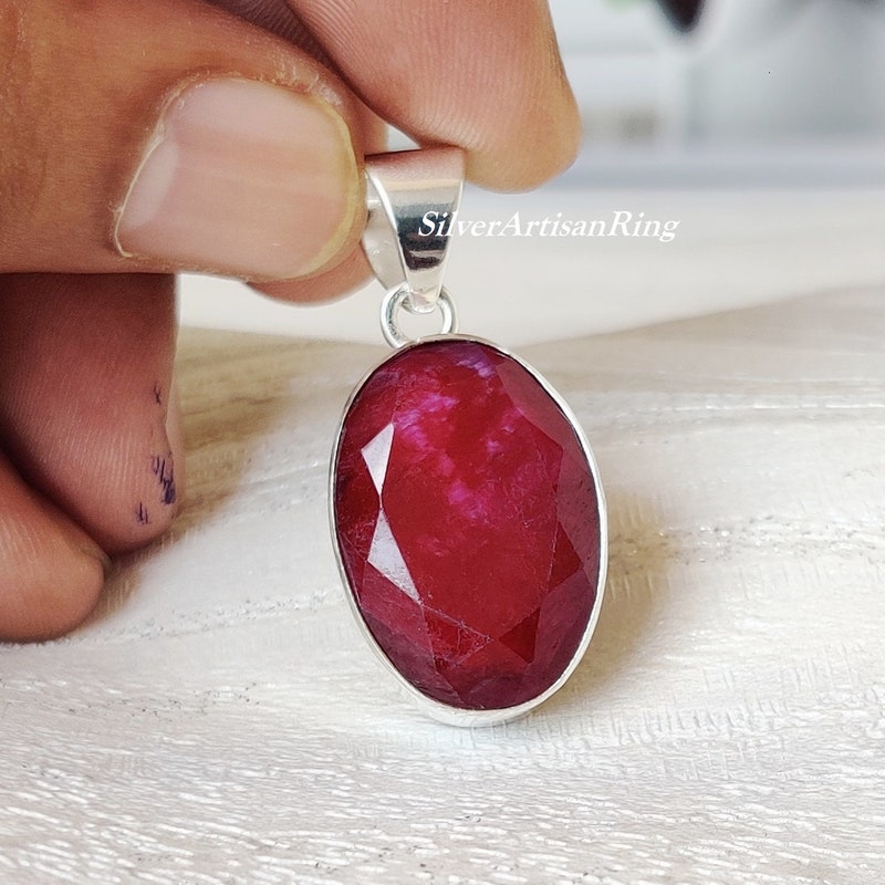 Ruby Pendant - Etsy