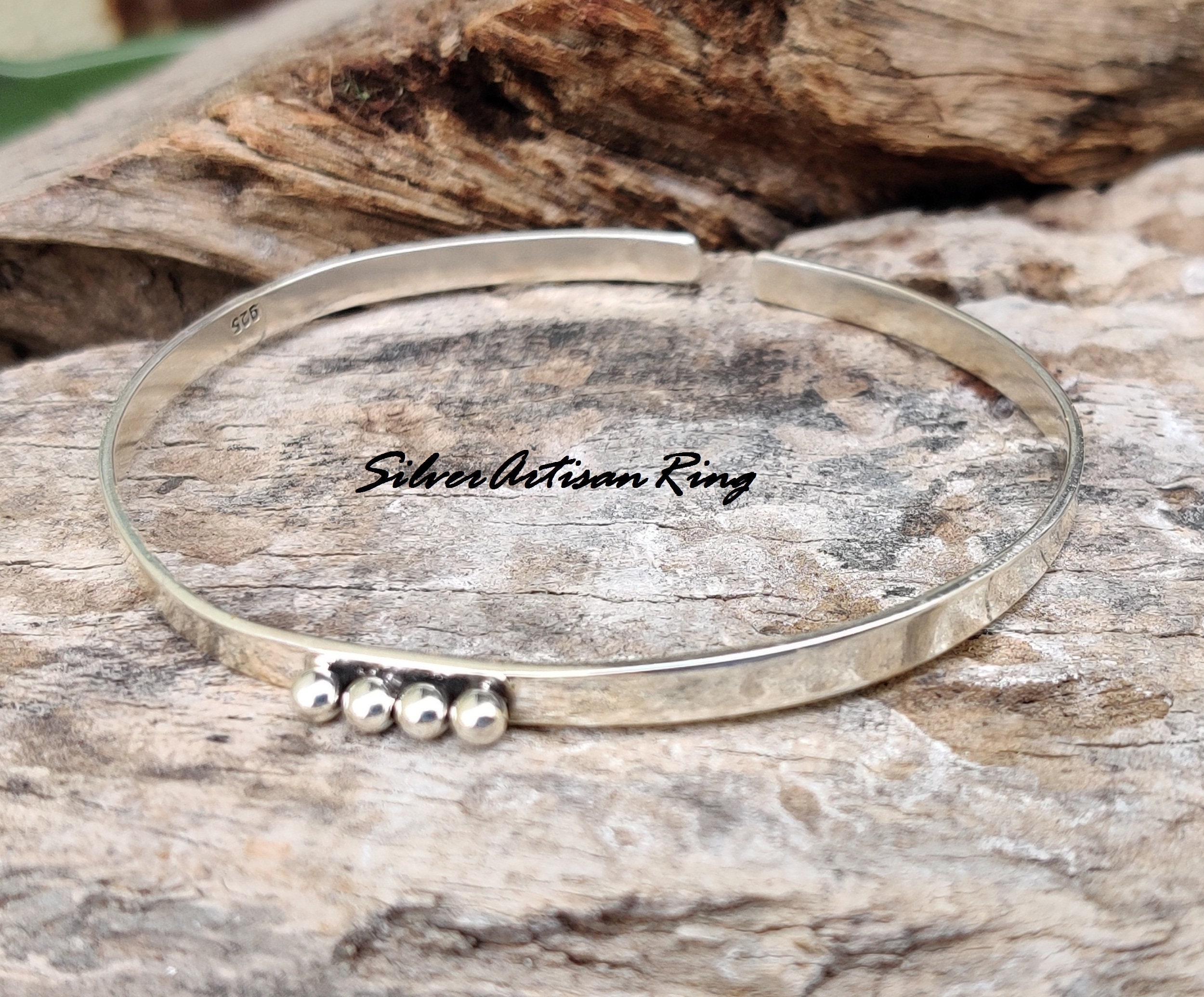 Silver Bangle 925 Silver Bangle Handmade Bangle Bohemian | Etsy