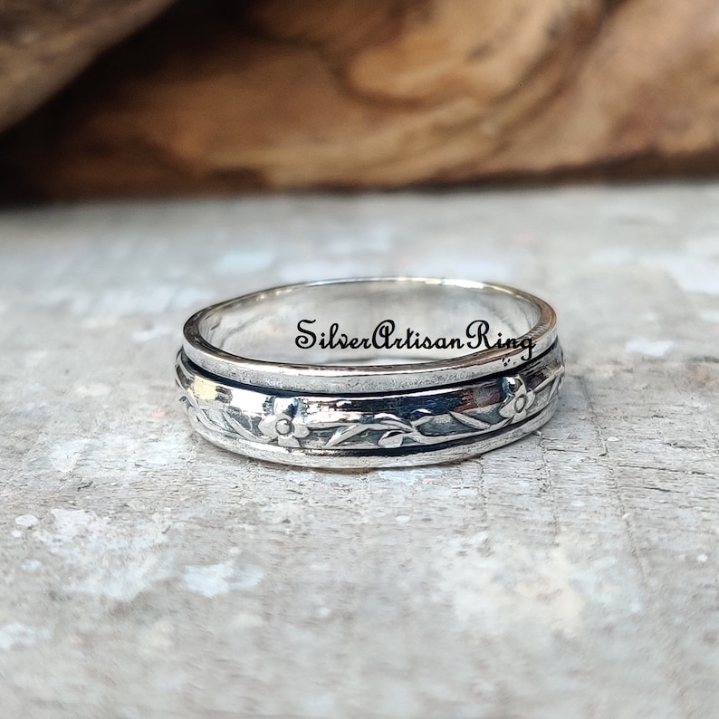 Spinner Ring 925 Sterling Silver Ring meditation Ring - Etsy