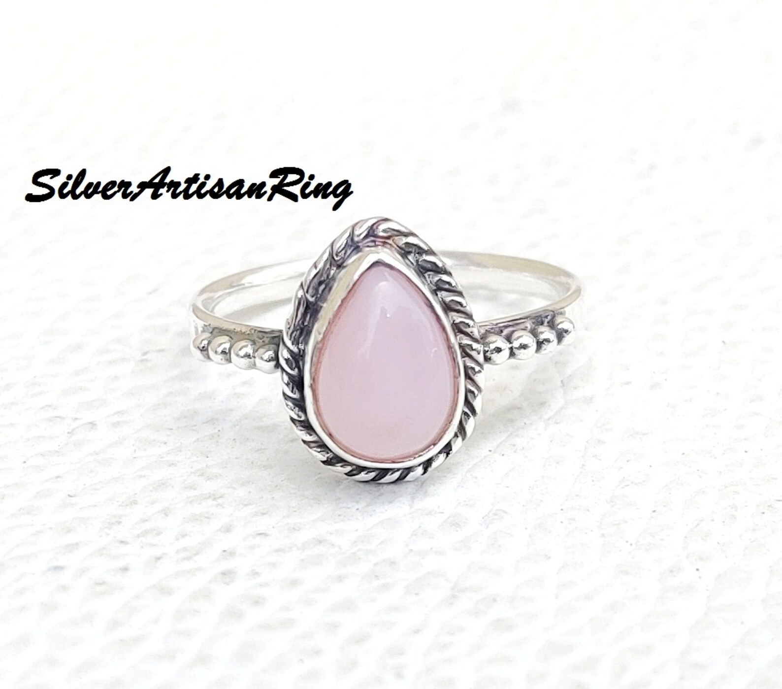Pink Opal Ring Gemstone Ring 925 Sterling Silver Ring - Etsy