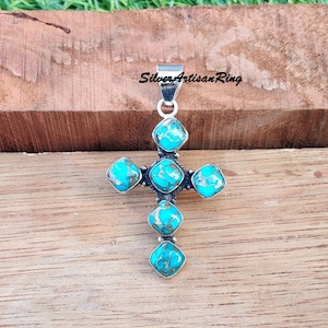 Turquoise Cross - Etsy