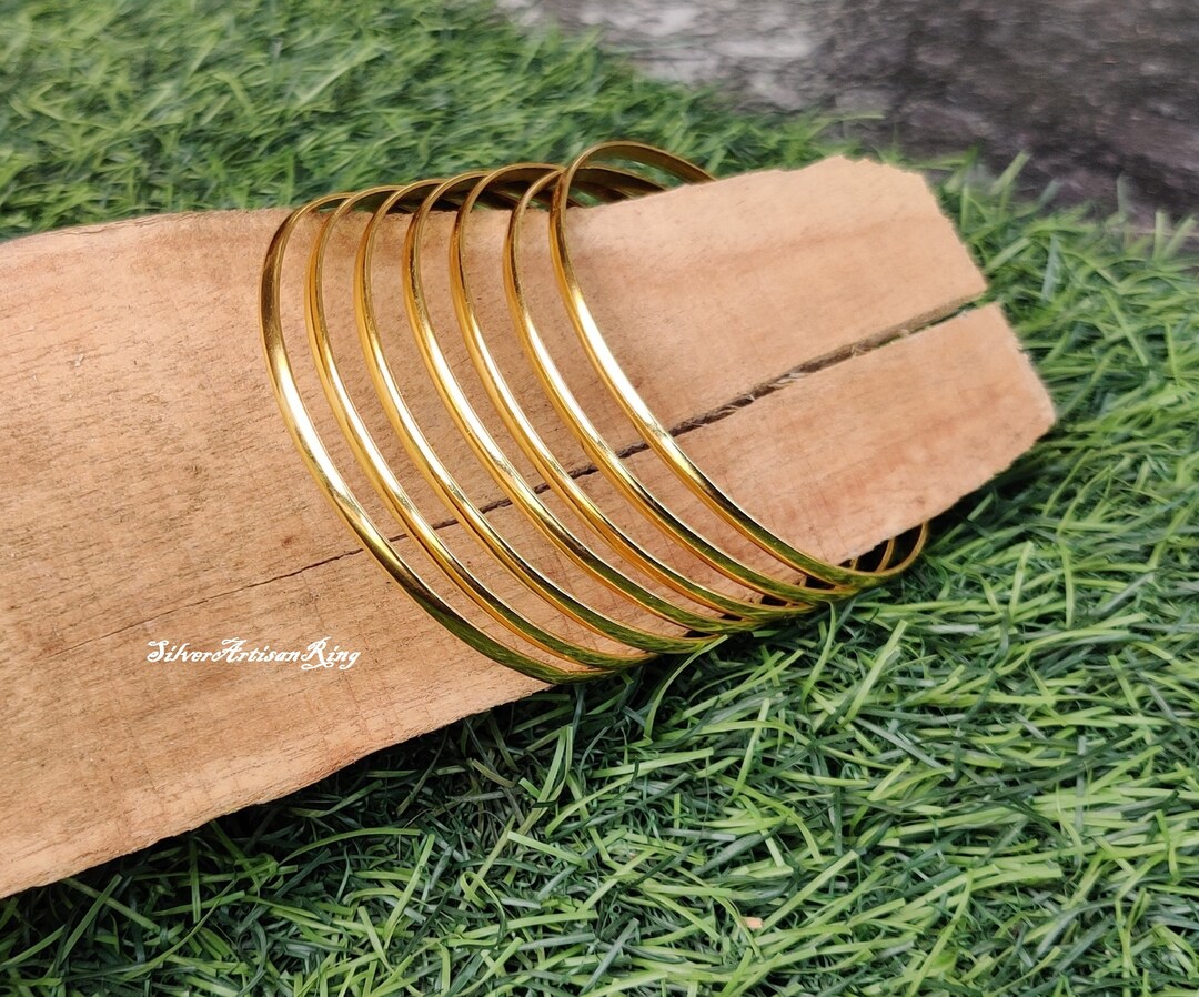 Set of 7 Bangles* Stacking Bangles* Gold Plated Bangle* 7 Day Bangles ...