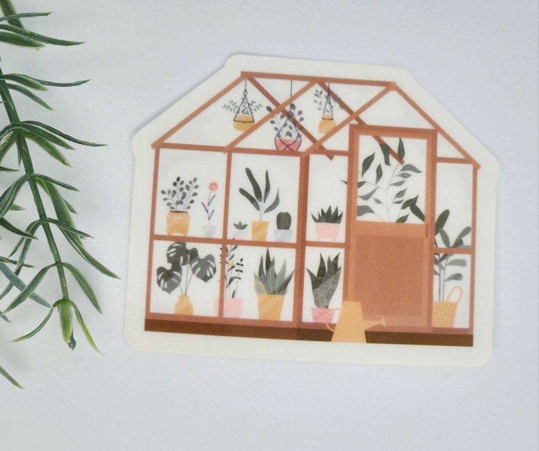 Greenhouse Sticker Clear Sticker Plant Lover Gift Planner Journal ...